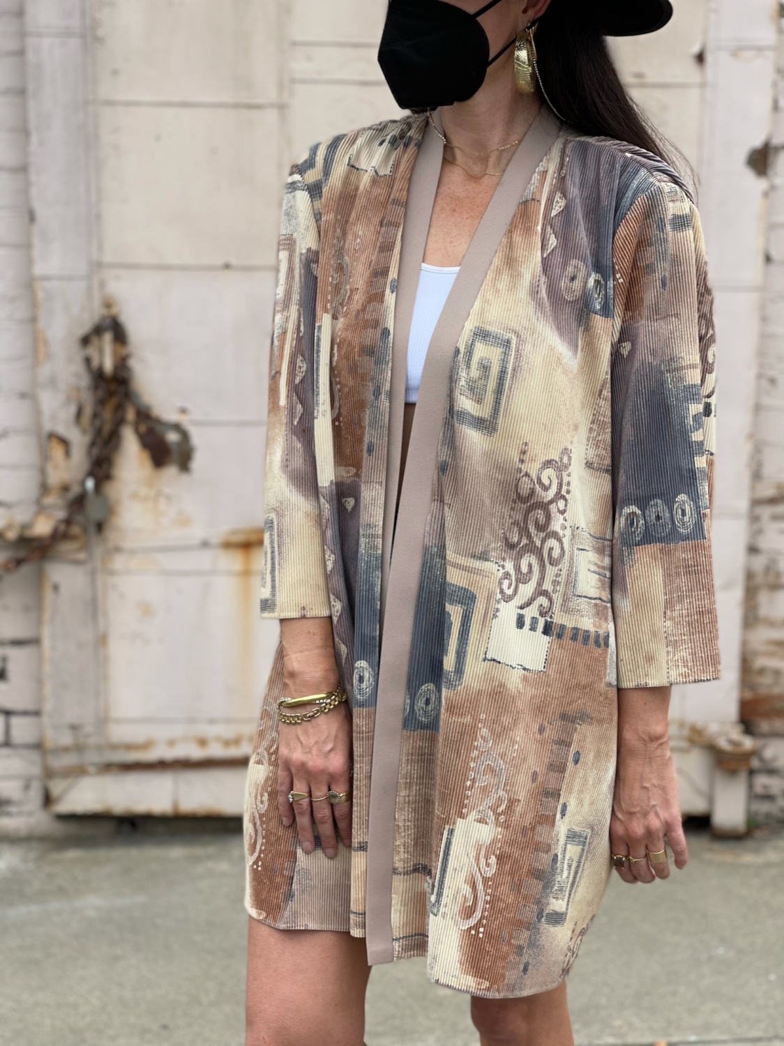 90s Sandstone Duster – M/L/XL → Hotbox Vintage